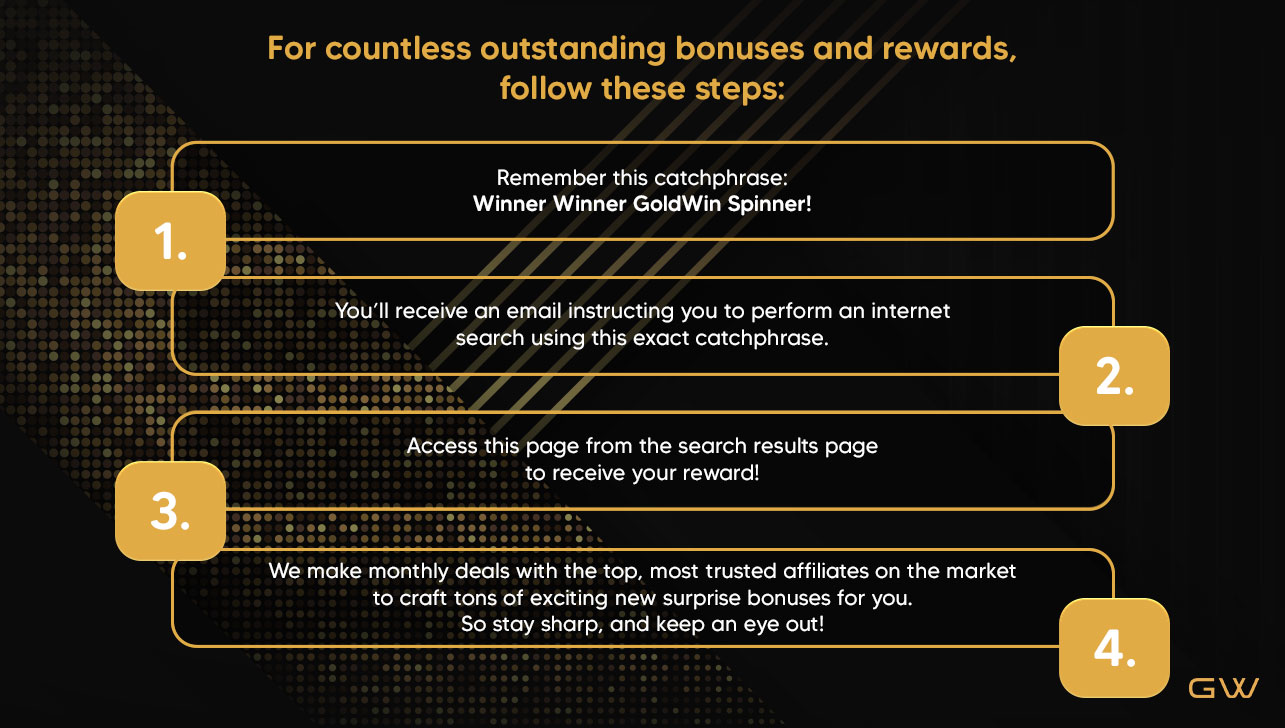 how to find the Winner Winner GoldWin Spinner wheel instructions